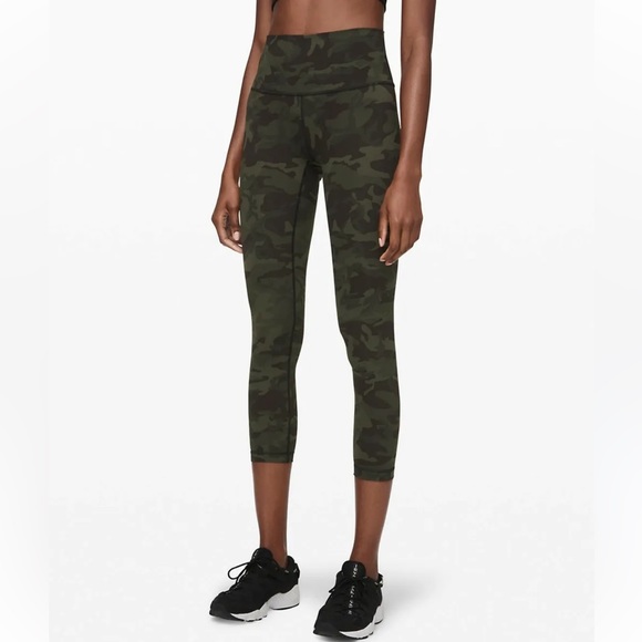 lululemon athletica | Pants & Jumpsuits | Lululemon Align Camo Crop ...